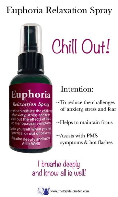 Euphoria Relaxation Spray - Use to calm anxiety, stress and fear
