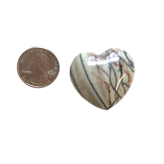 Spider Web Jasper Heart for a grounded spiritual life