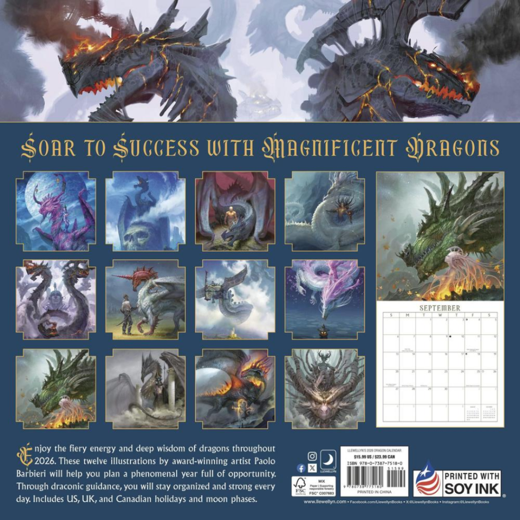 2026 Llewellyn's Dragon Calendar